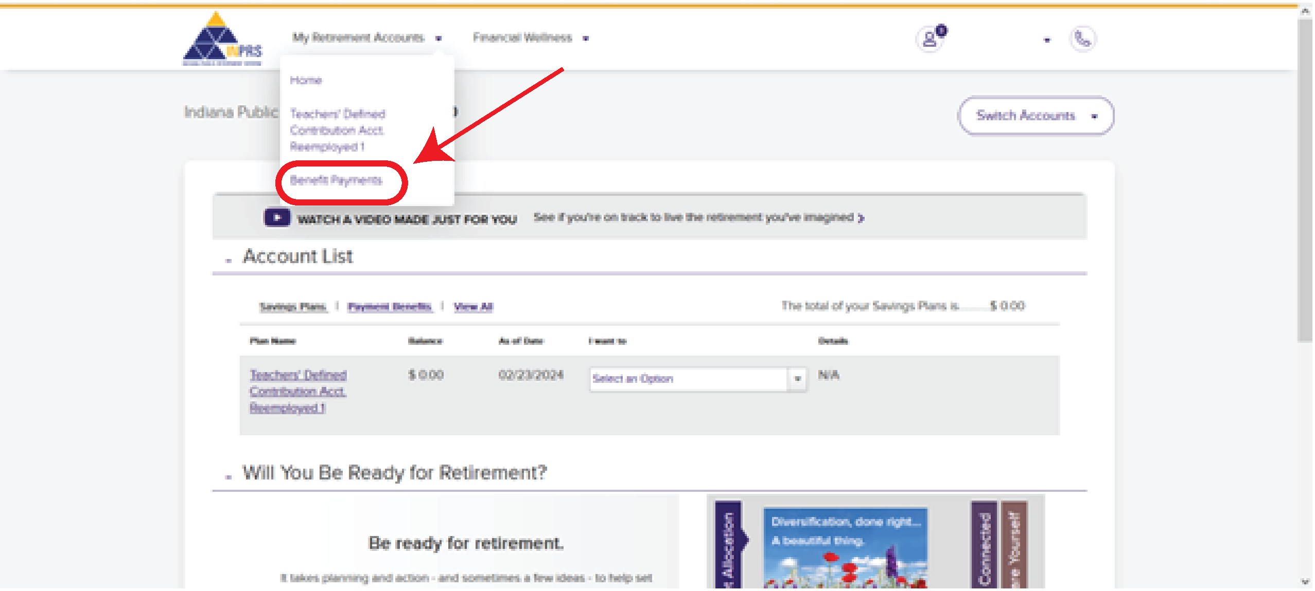 How do I update the direct deposit of my retirement benefit with my new bank account information ...