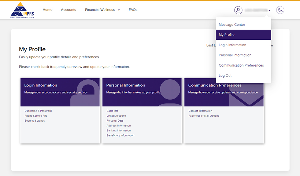 How do I change the personal information INPRS has on file for me ...
